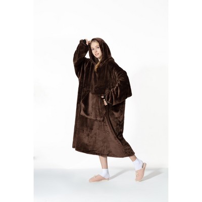 Oversized Wearable Adult Blanket With Sleeves And Hood By Sweet Home ...