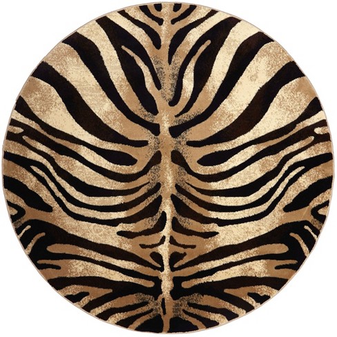 Home Dynamix Fawn Contemporary Animal Print Area Rug, Dark Brown/beige ...