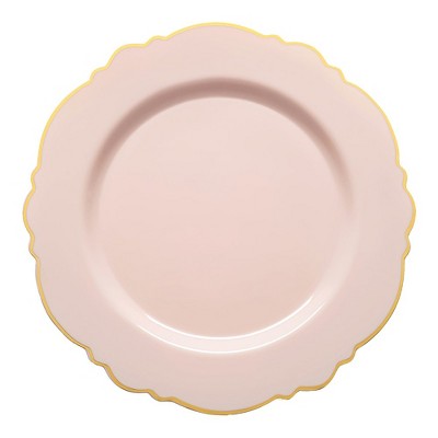 Smarty Had A Party 10" Pink Vintage Round Disposable Plastic Dinner ...