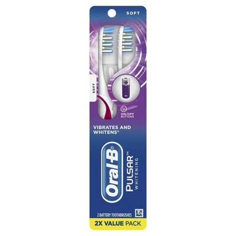 Oral-b Pulsar Whitening Battery Soft Toothbrush - 2pk : Target