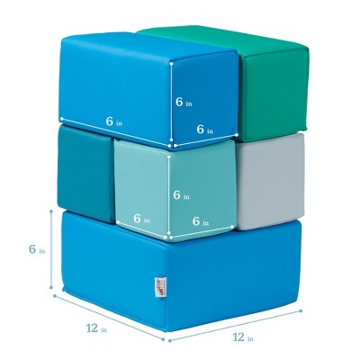Ecr4kids Softzone Foam Toddler Building Blocks, Soft Play For Kids, 7pc ...