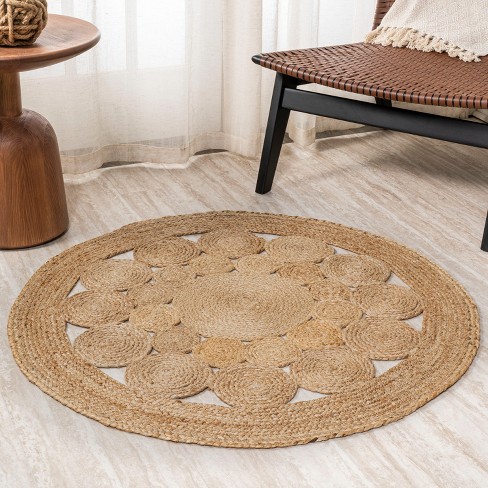 5' Round Cassia Round Area Rug, Natural - Jonathan Y : Target