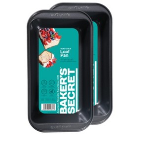 Baker's Secret 2pcs Loaf Pan For Baking Bread, Nonstick Carbon Steel ...