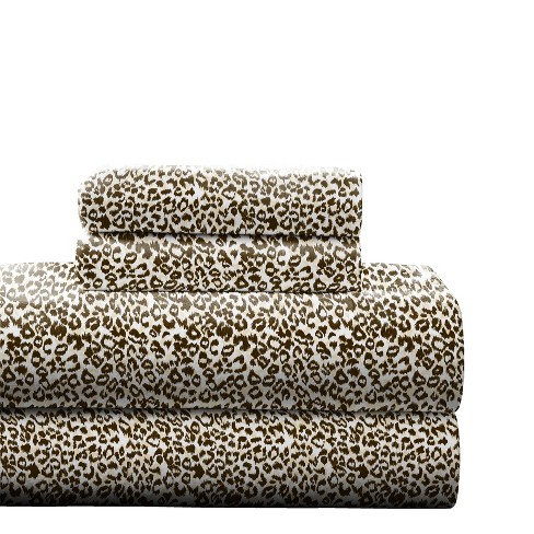 Pointehaven 180 Gsm 100% Cotton Safari Printed Flannel Deep Pocket 4 Pc ...