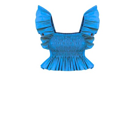 Women's Georgia Smocked Blouse - Monica Nera Xs : Target