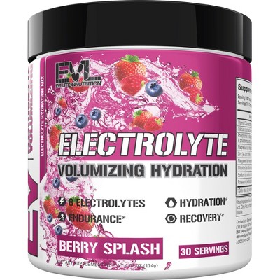 Evlution Nutrition Ev Electrolyte - Hydration + Electrolytes - Berry ...