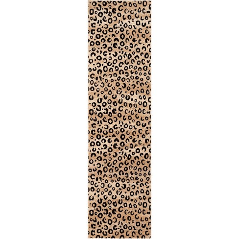 Well Woven Dulcet Leopard Animal Print 2'7" X 9'10" Runner Black Area ...