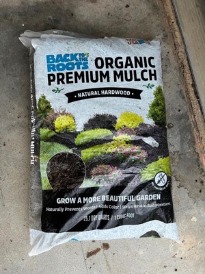 Back To The Roots 20lbs Organic Premium Mulch Natural Hardwood Brown ...