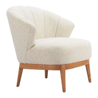 HomeStock 29.9 in H Tawny Beige Finish Round Wood Frame Straight ...