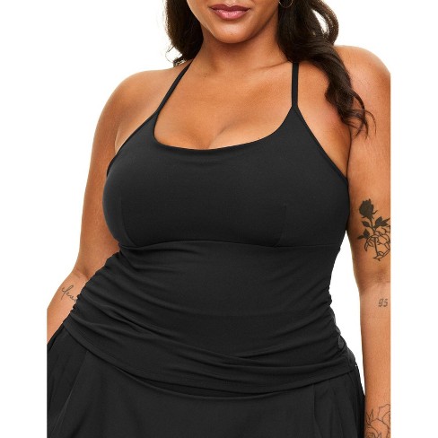 Adore Me Women's Jaden Support Tank Activewear 4x / Jet Black. : Target