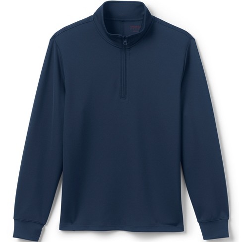 Lands' End School Uniform Men's Active Performance Quarter Zip Pullover ...