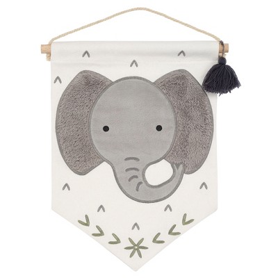 Lambs & Ivy Elephant Canvas Banner Nursery Wall Art / Wall Hanging ...