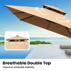 Pellebant 10x13 FT Double-Top Cantilever Patio Umbrella 350 lbs ...