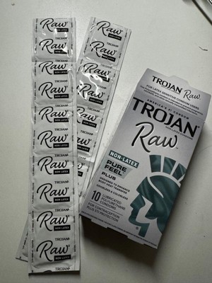 Trojan Raw Non-latex Lubricated Condoms - 10ct : Target