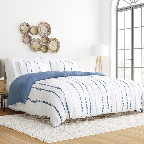 Quatrefoil & Farmhouse Vine Prints 3pc Duvet Cover & Shams Set, Ultra ...