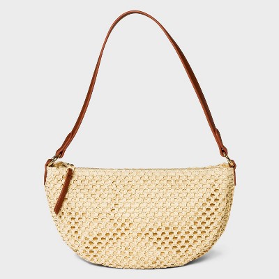 Women's Ring Handle Straw Bag - Cupshe-one Size-beige : Target