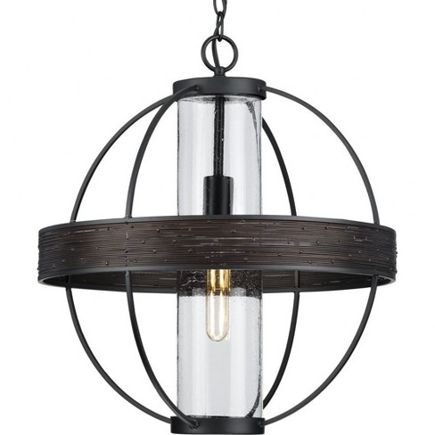 Progress Lighting, Terrace, 1-light Outdoor Hanging Light, Matte Black ...