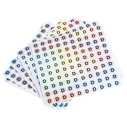 Unique Bargains Laser Capital Alphabet Round Self-adhesive Reflective ...