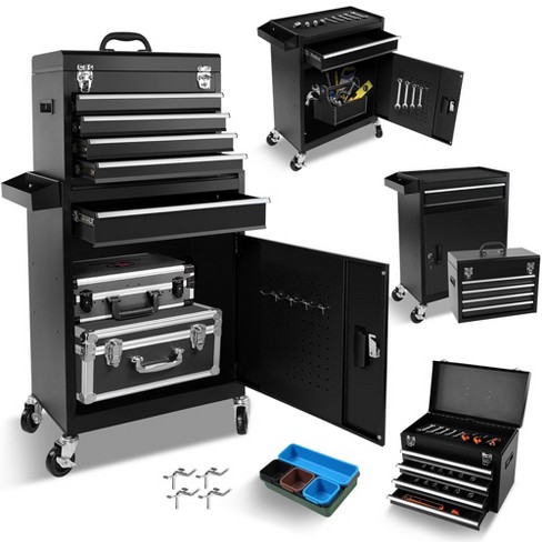 Rolling Tool Chest, 5 Drawers Tool Chest, Tool Box With Wheels, High ...