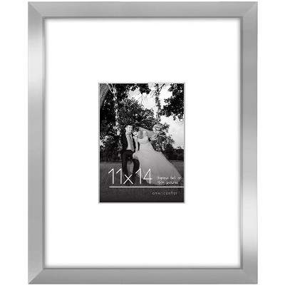 Americanflat 11x14 Picture Frame in Silver - Displays 5x7 With Mat and ...