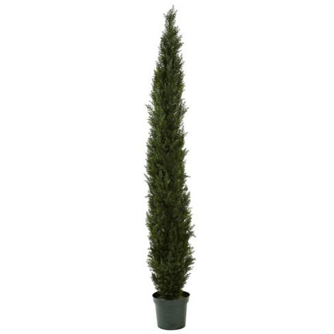 Nearly Natural 8' Mini Cedar Pine Tree W/4249 Tips In 12” Pot (two Tone ...