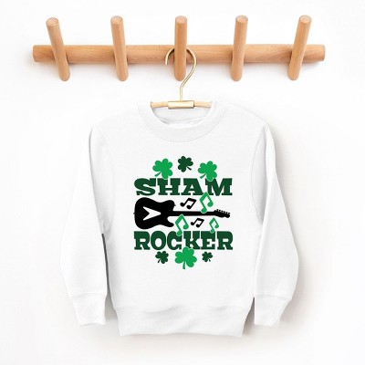 The Juniper Shop Shamrock Rocker Youth Graphic Sweatshirt - L - White ...