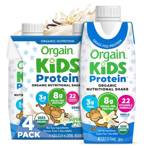 Orgain Organic Kids' Nutritional Protein Shake 22 Vitamins & Minerals ...