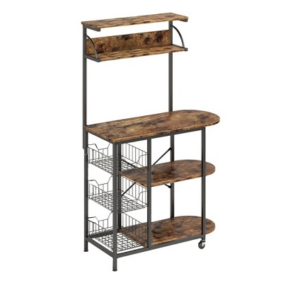Kitchen Baker's Rack Utility Storage Shelf Microwave Stand Organizer ...