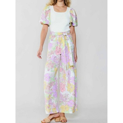 Women's Paige Puff Floral Printed Sleeve Top - Current Air S : Target