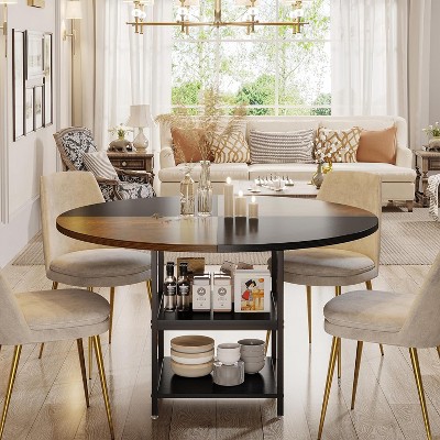 Tribesigns 47 Inches Round Dining Table For 4 People, Brown : Target