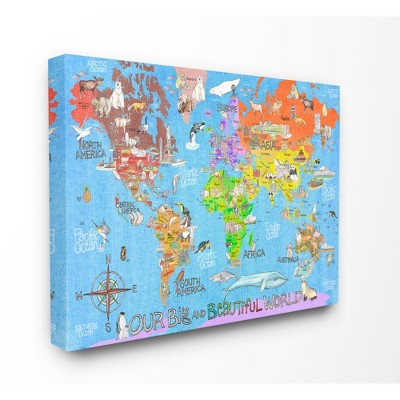 Stupell Industries Our Big Beautiful World Map : Target