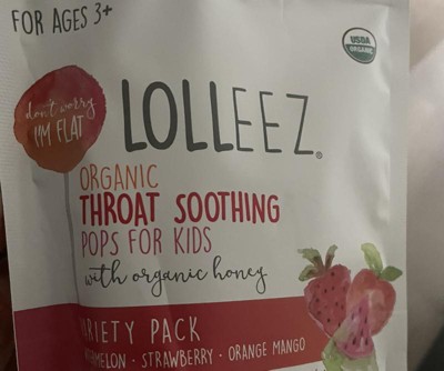 Lolleez Children's Organic Throat Soothing Pops - Watermelon ...