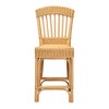 Bali & Pari Barito Natural Rattan Counter Height Barstool: Bohemian ...