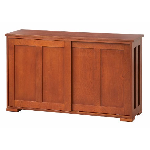 Pacific Stackable Cabinet With Sliding Doors Walnut - Buylateral ...