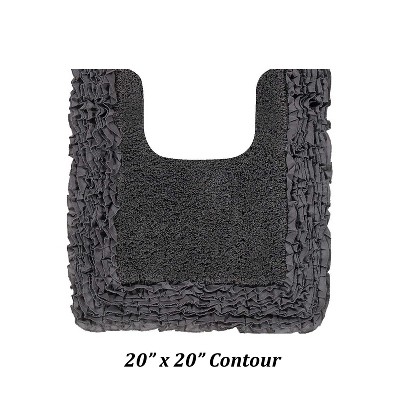 Better Trends Shaggy Border Bath Rug, 100% Cotton, 20" X 20" Contour ...