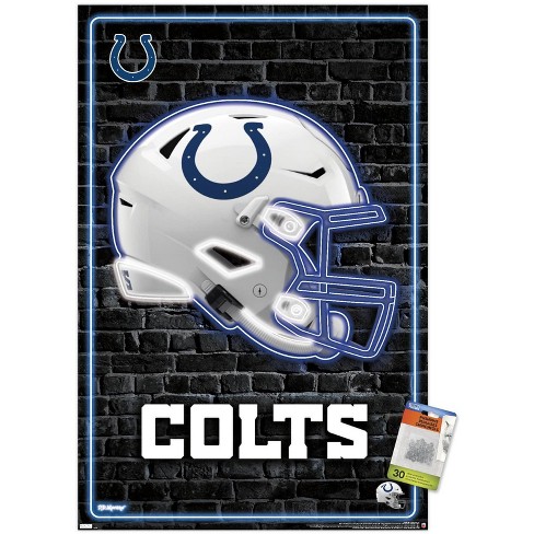 Trends International Nfl Indianapolis Colts - Neon Helmet 23 Unframed ...