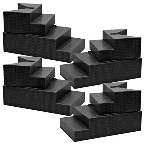 Set Of 4 Deluxe Black Breakable Ring Stairs For Wwe & Aew Wrestling ...