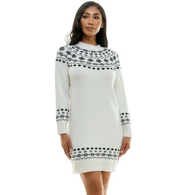 Harlow & Rose Fair Isle Jacquard Sweaterdress (Women ) : Target
