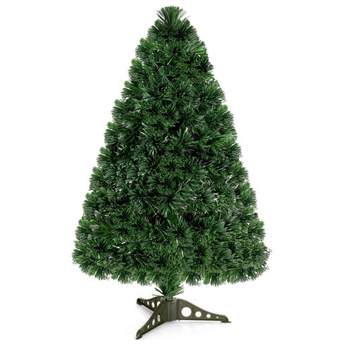 Costway Pre-lit Fiber Optic Artificial Pvc Christmas Tree Tabletop 3ft ...