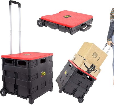 Dbest Products Quik Cart Collapsible Rolling Crate On Wheels For ...