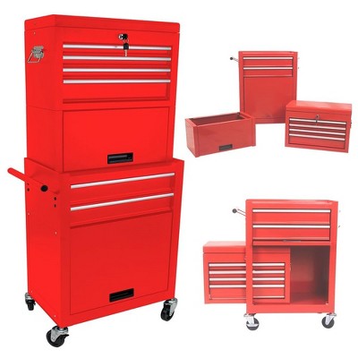 Costway Portable Tool Chest Box Storage Cabinet Garage Mechanic ...