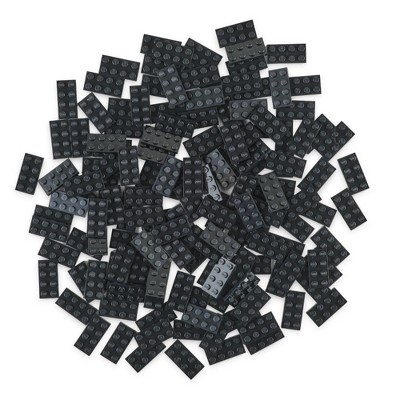 Strictly Briks Classic Flat Bricks Starter Kit, Black, 144 Pieces, 2x4 ...