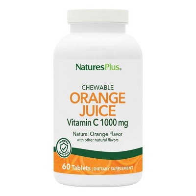 Nature's Plus Orange Juice C 1000mg 60 Chewable : Target