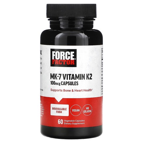 Force Factor Mk-7 Vitamin K2, 100 Mcg, 60 Vegetable Capsules : Target