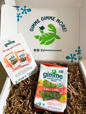 Gimme Snacks Organic Roasted Seaweed Chip Chili Lime - .35oz : Target