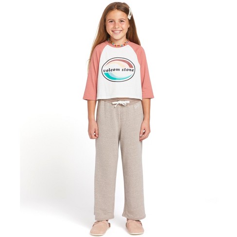 Volcom Little Girls Lived In Lounge Frenchie Pants, Moondust - 6x : Target