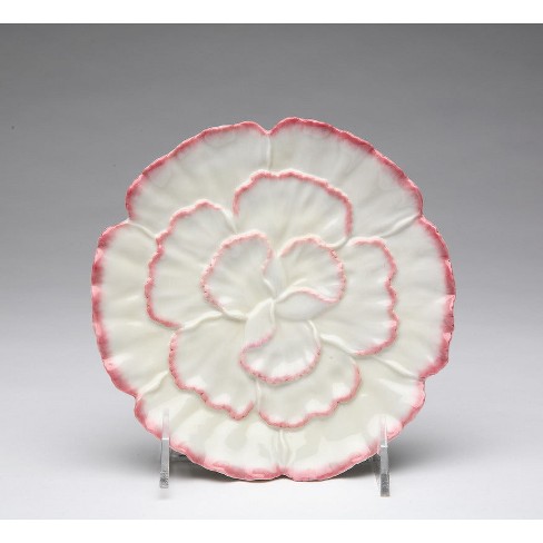 Kevins Gift Shoppe Ceramic Set Of 4 Carnation Flower Plates : Target