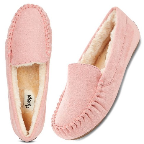 Floopi Women's Lily Moccasin Faux Suede Slippers : Target