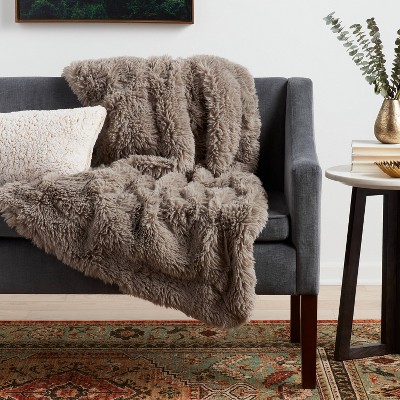 Faux Fur : Throw Blankets : Target