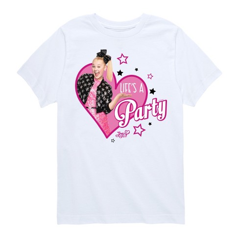 Jojo Siwa Life's A Party Short Sleeve Graphic T-shirt - White - 3t : Target